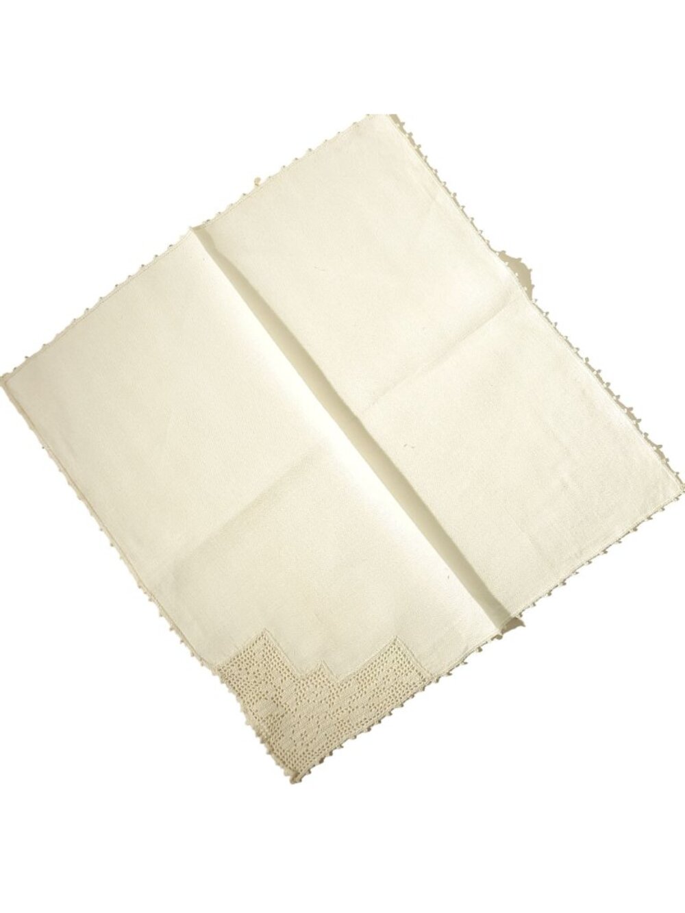 Hand Finished | Dining | Vintage Linen Napkins 6 Crochet Panel Edge ...